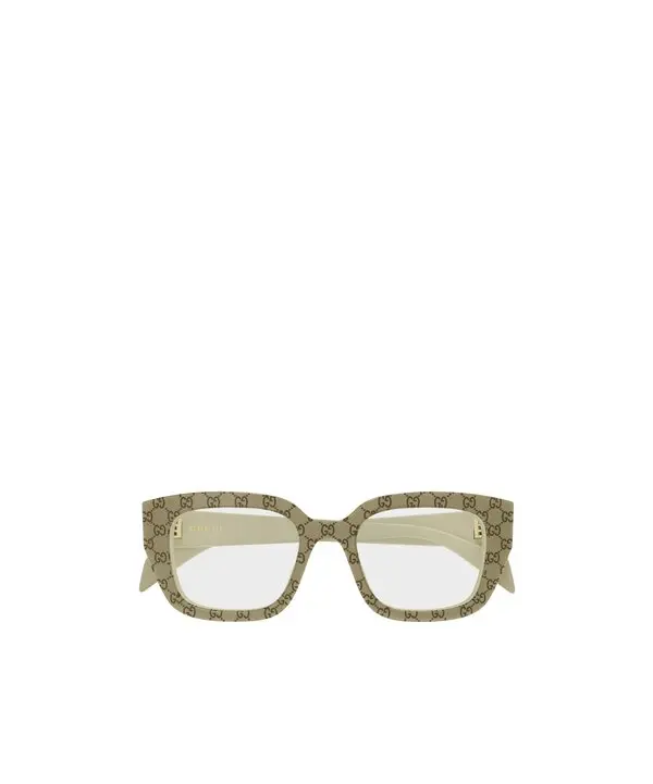 Gucci Square Frame Glasses - Nude