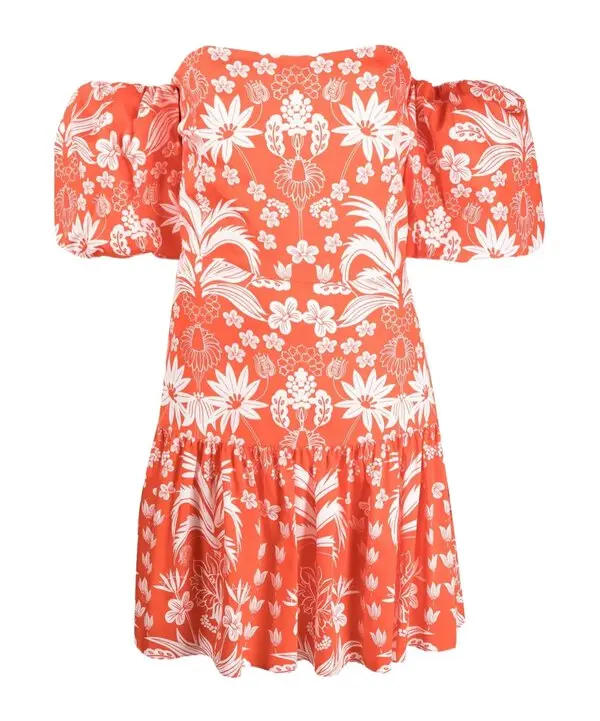 Borgo De Nor Off-shoulder Floral Print Mini Dress - No