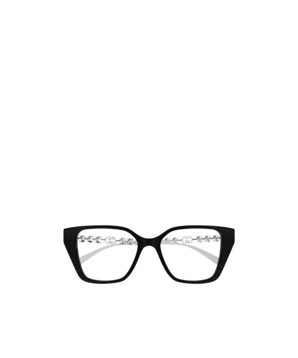 Gucci Cat Eye Frame Eyeglasses - Black Silver