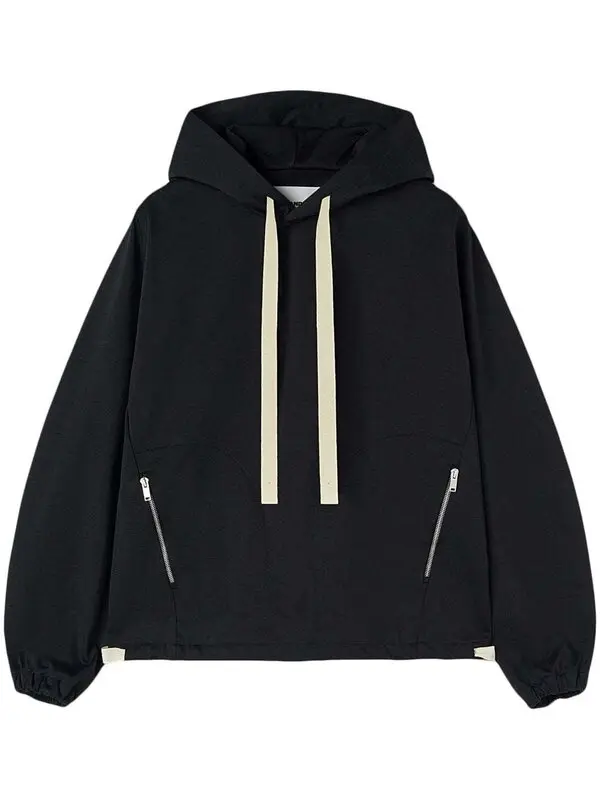 JIL SANDER Hooded Sweatshirt With Zipper Pockets