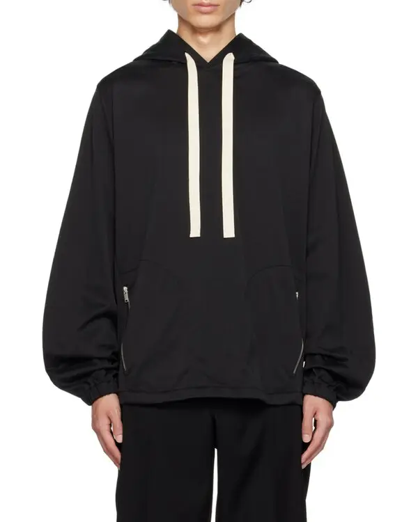 JIL SANDER Hooded Sweatshirt With Zipper Pockets