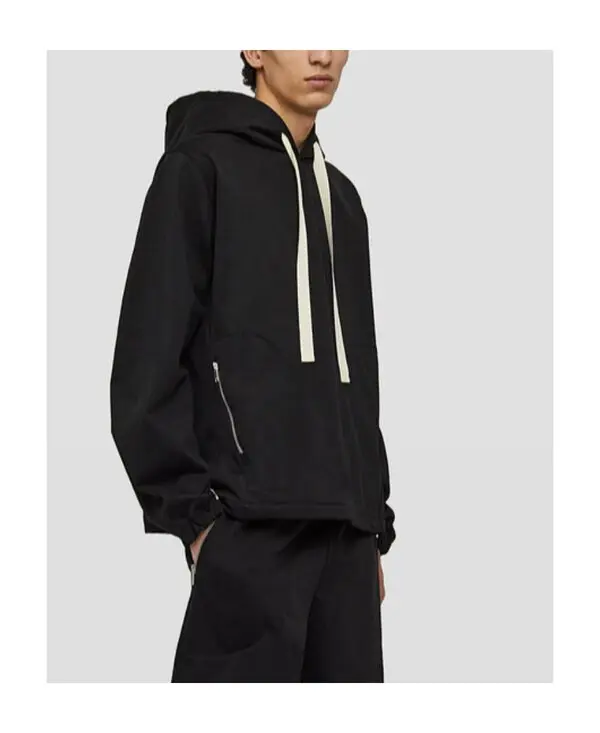JIL SANDER Hooded Sweatshirt With Zipper Pockets
