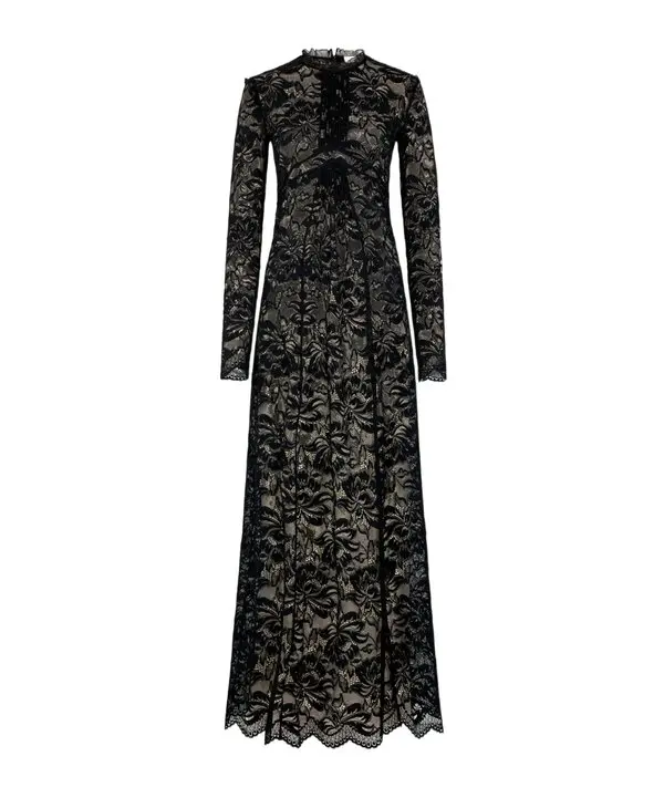 Rabanne Long-sleeved Lace Maxi Dress
