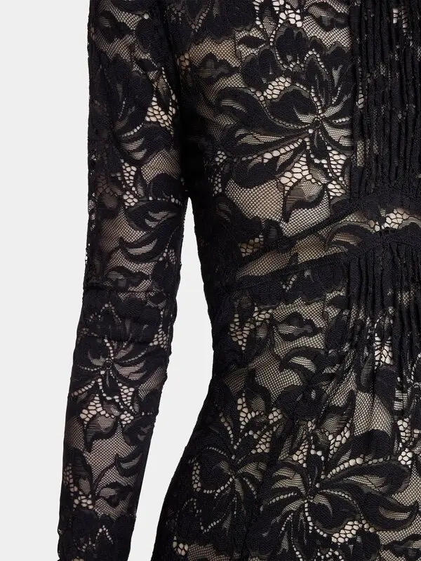 Rabanne Long-sleeved Lace Maxi Dress