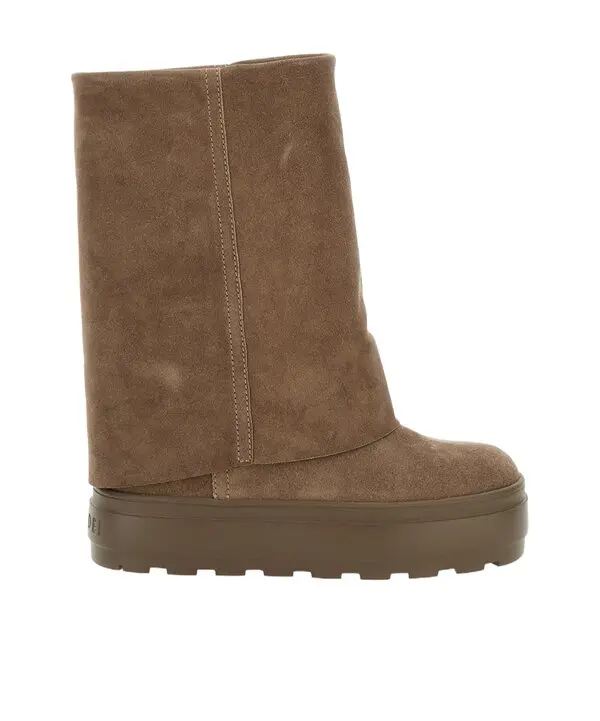 Casadei Suede Round Toe Boots