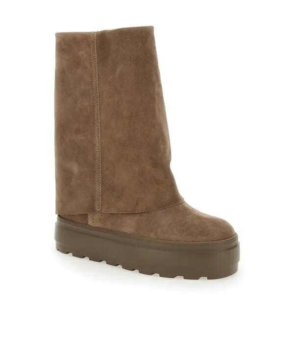 Casadei Suede Round Toe Boots