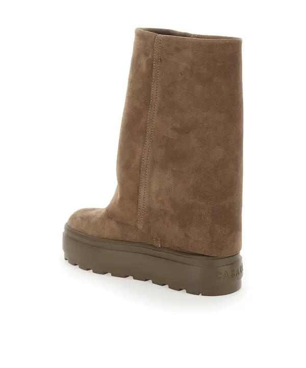 Casadei Suede Round Toe Boots