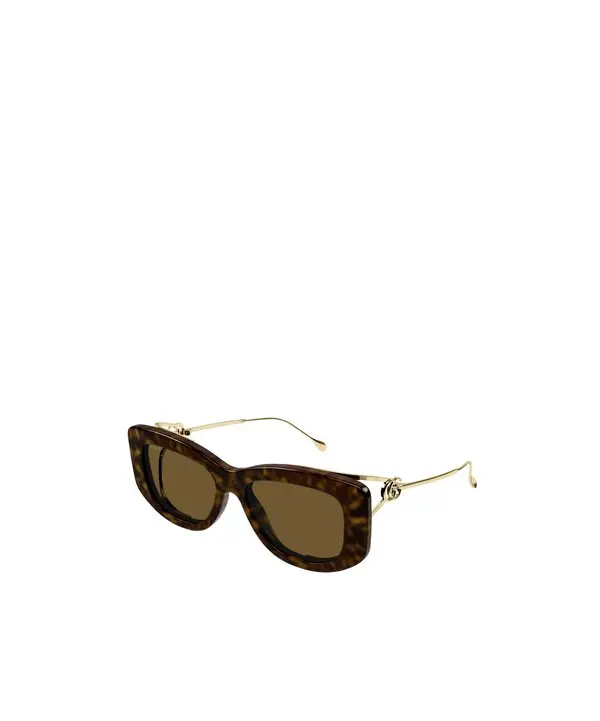 Gucci Specialized Fit Rectangular Frame Sunglasses