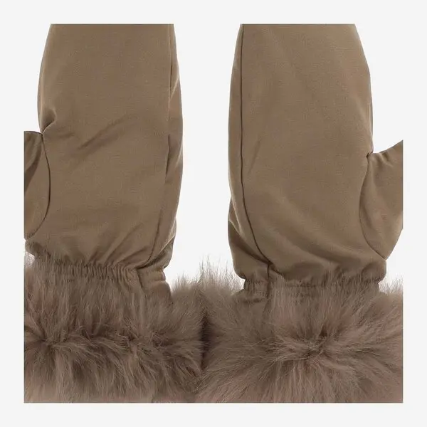 YVES SALOMON Fur Trim Mittens