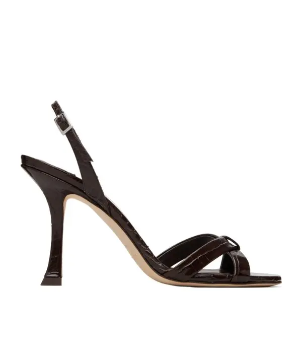JIMMY CHOO Elsy 90 Crocodile-embossed Calfskin High-heeled Sandals