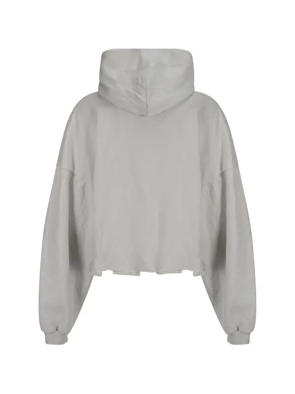 Balenciaga Loop Sports Icon Destroyed Cropped Hoodie