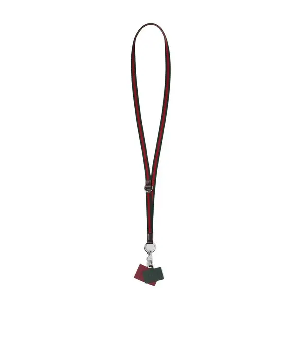 Gucci Lanyard Phone Holder With Web - Green
