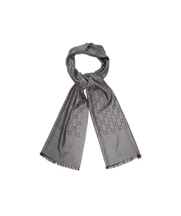 Gucci Classic Logo Scarf - Gray