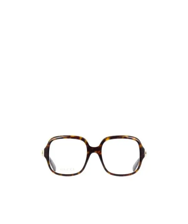 Gucci Square Frame Eyeglasses - Brown