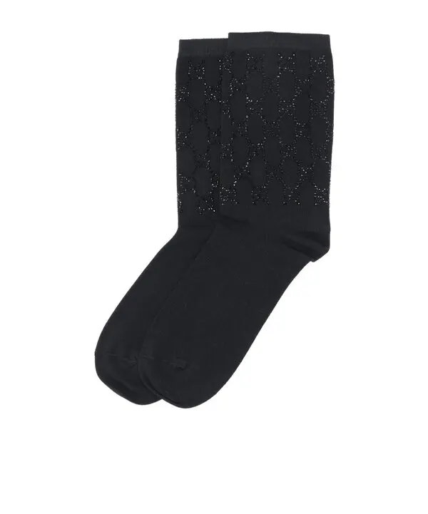 Gucci Gg Embellished Ribbed Socks