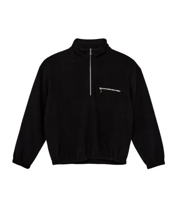 RIER Half-zip Wool Sweatshirt - Black