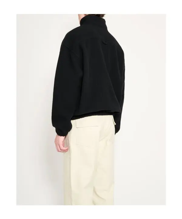 RIER Half-zip Wool Sweatshirt - Black
