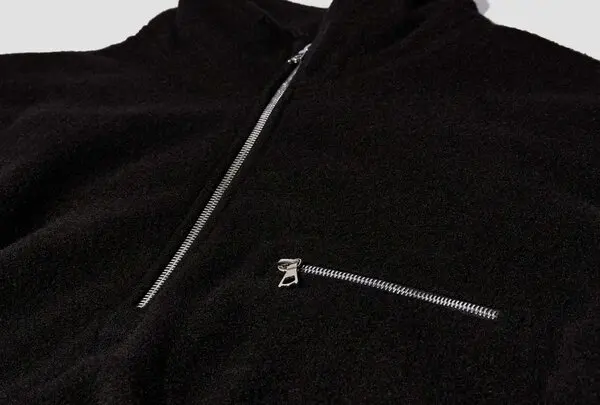 RIER Half-zip Wool Sweatshirt - Black