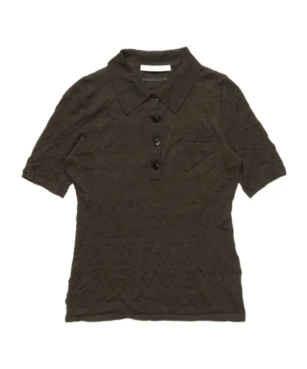 Acne Studios Silk Polo Knit - Black