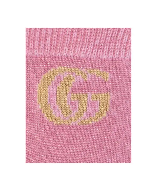Gucci Logo Intarsia Knit Stretched Socks