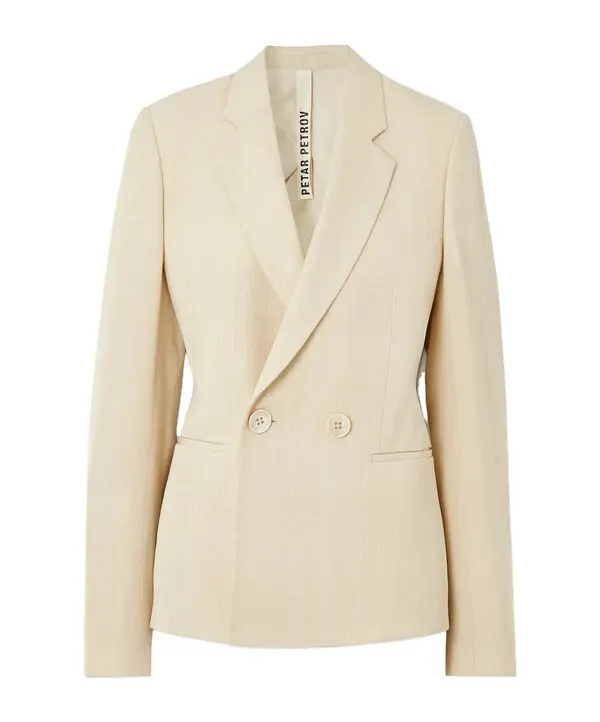 PETAR PETROV Doublebreasted Woven Blazer