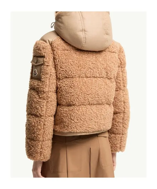 Moncler Alpestre Hooded Teddy Short Down Jacket