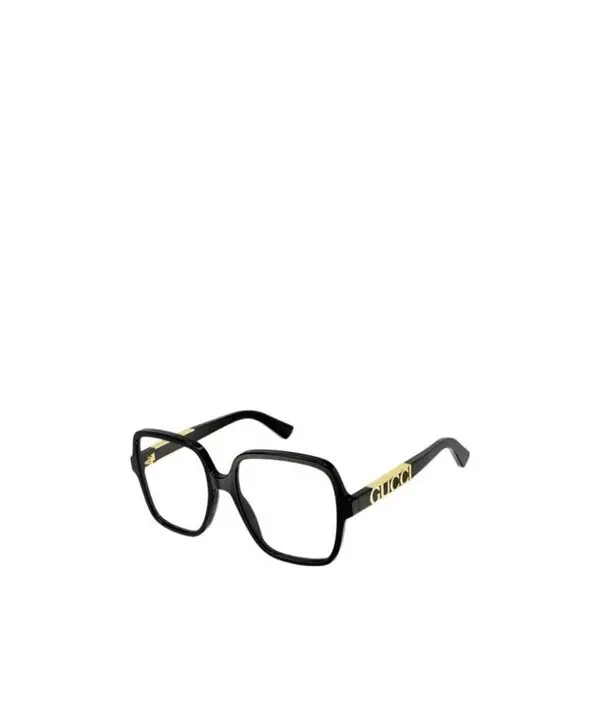Gucci Square Frame Eyeglasses With Logo Detail - Black