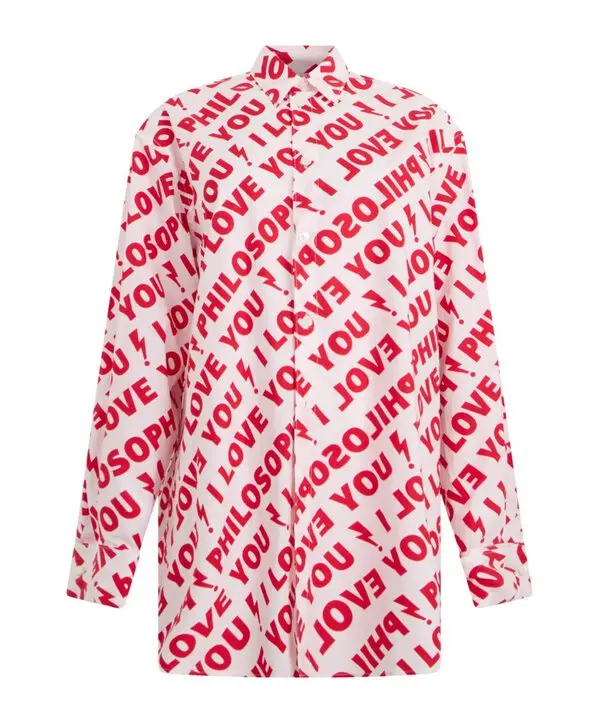 Philosophy Di Lorenzo Serafini Allover Logo Print Shirt