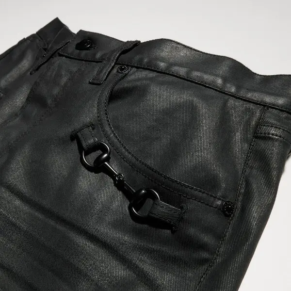 Gucci Flared Coated Cotton Twill Denim Pants