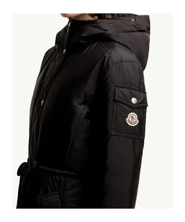 Moncler Moustique Hooded Down Parka With Shearling Trim