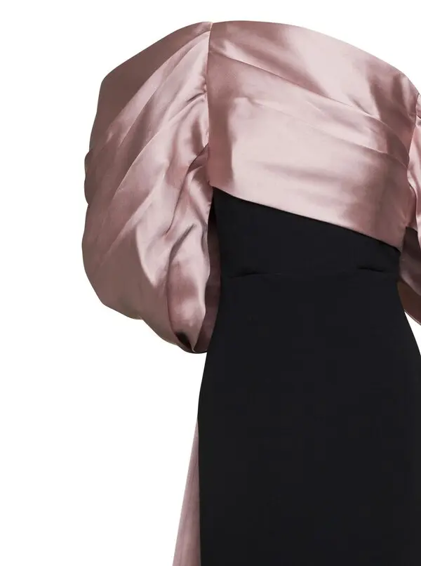 Solace Offtheshoulder Draped Crepe And Satintwill Gown