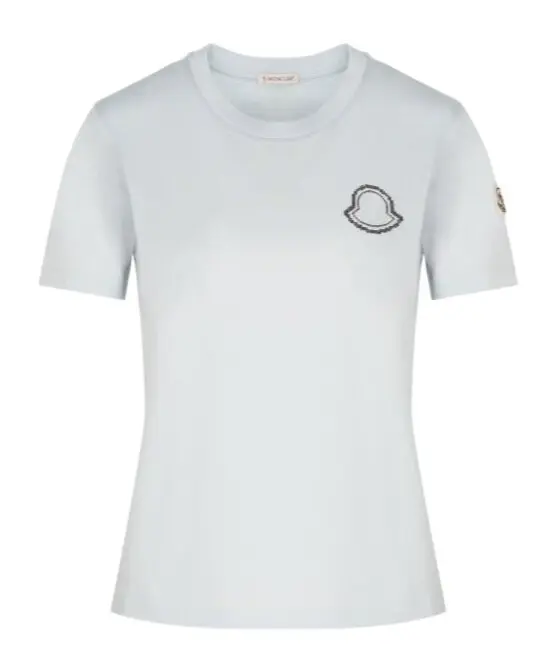 Moncler Logo Embroidered Crewneck T-shirt - White