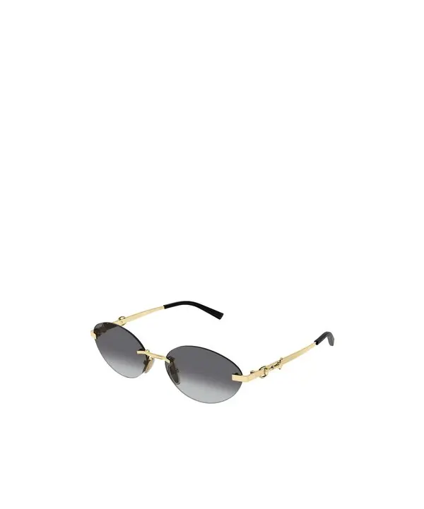 Gucci Oval Frame Sunglasses - Gold
