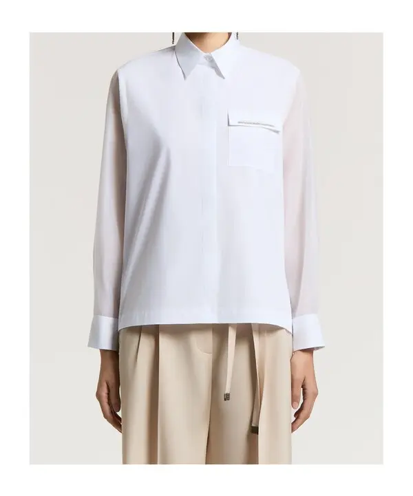 Peserico Long-sleeved Sheer Shirt