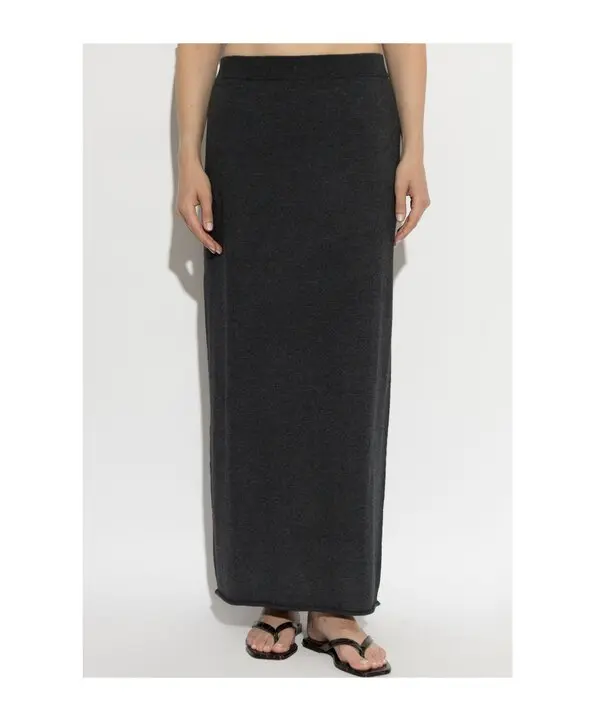 LISA YANG Knitted Maxi Skirt - Grey