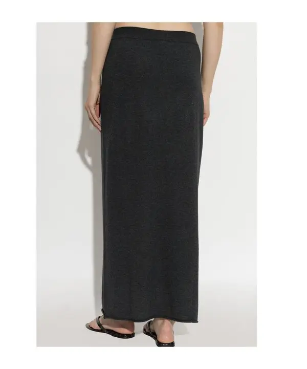 LISA YANG Knitted Maxi Skirt - Grey