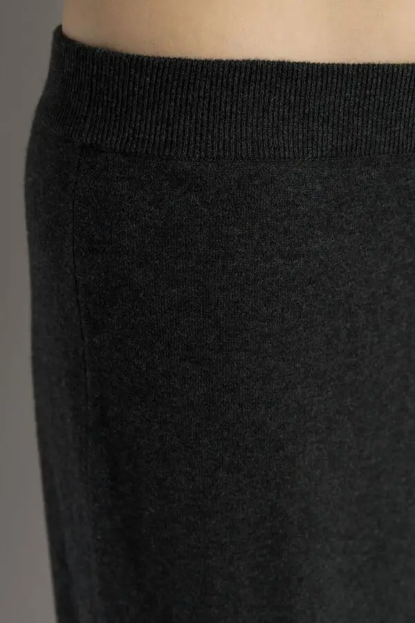 LISA YANG Knitted Maxi Skirt - Grey