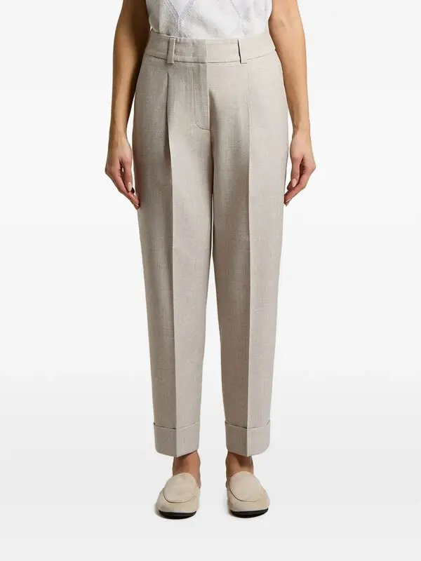 Peserico Pleated Turn-up Trousers