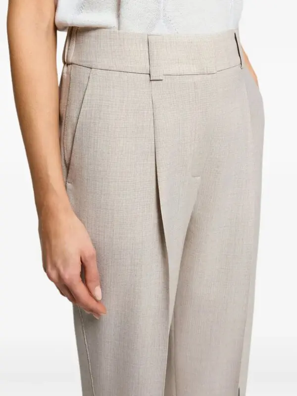 Peserico Pleated Turn-up Trousers