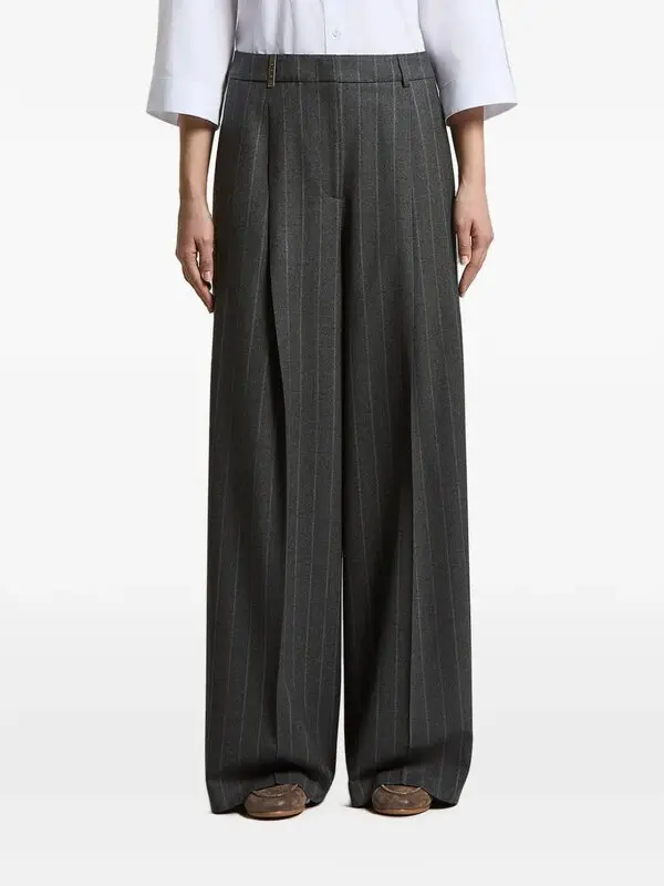 Peserico Striped Pleated Trousers