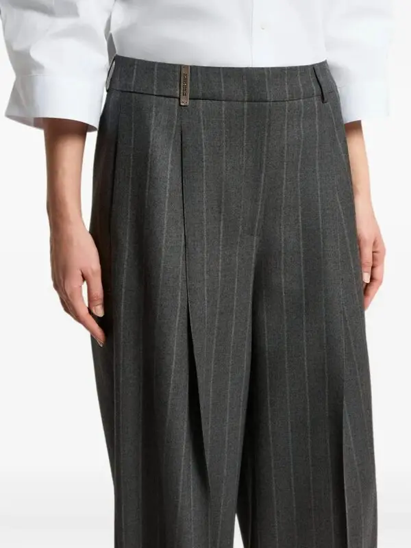 Peserico Striped Pleated Trousers