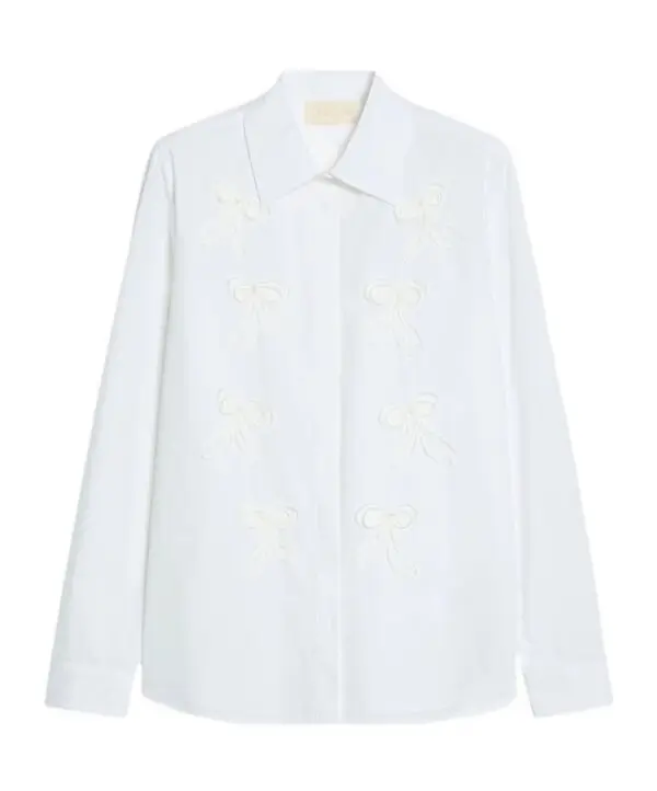 IBLUES Embroidered Cotton Poplin Shirt