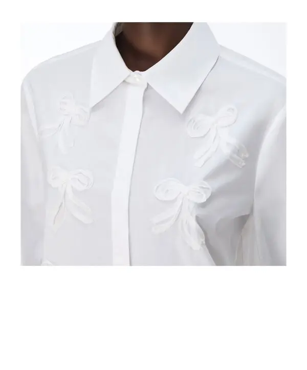 IBLUES Embroidered Cotton Poplin Shirt
