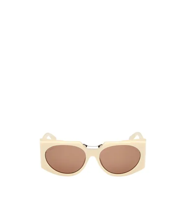Max Mara Oval Frame Sunglasses - Light Brown