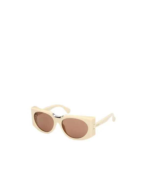 Max Mara Oval Frame Sunglasses - Light Brown