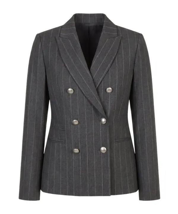 Peserico Pinstripe Double-breasted Jacket