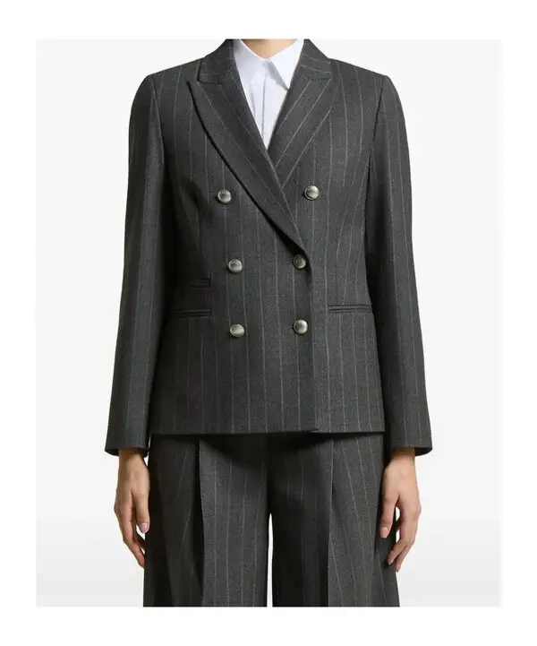 Peserico Pinstripe Double-breasted Jacket