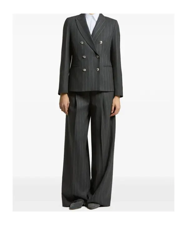 Peserico Pinstripe Double-breasted Jacket