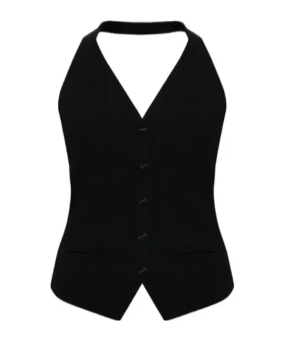 LISA YANG Halterneck Buttoned Vest
