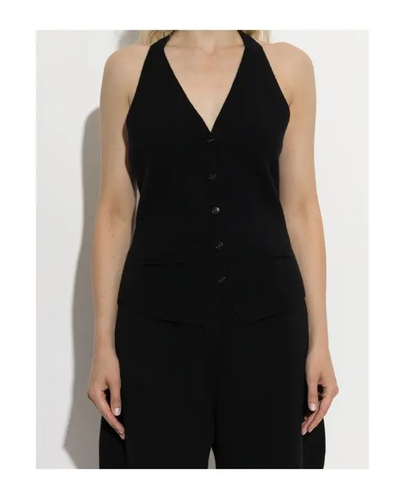 LISA YANG Halterneck Buttoned Vest